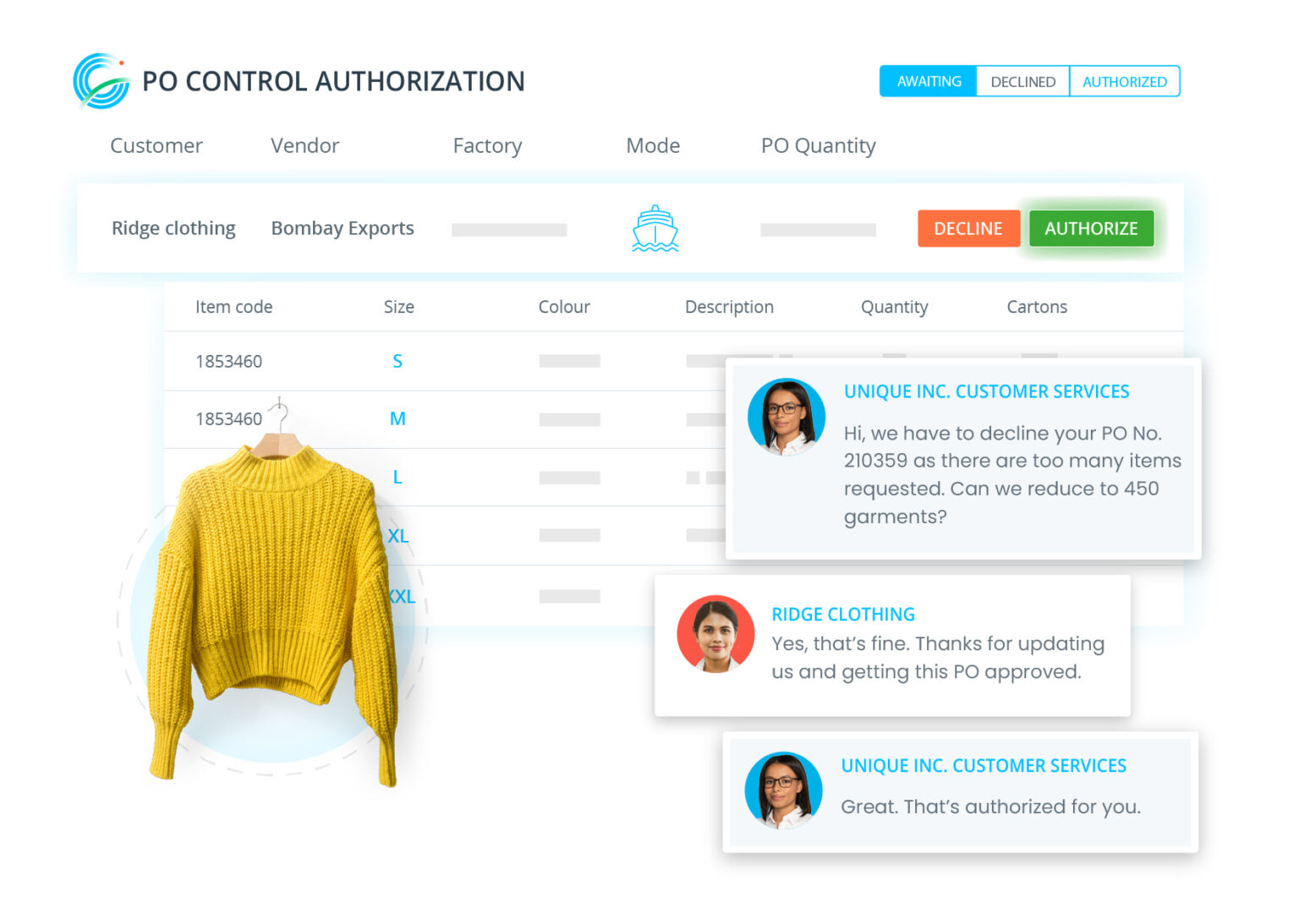 Order Platform Page - Gravity Supply Chain